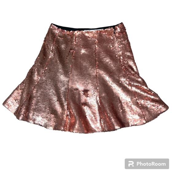 Lovers + Friends | Skirts | Lovers And Friends Sequin Copper Mini Skirt ...